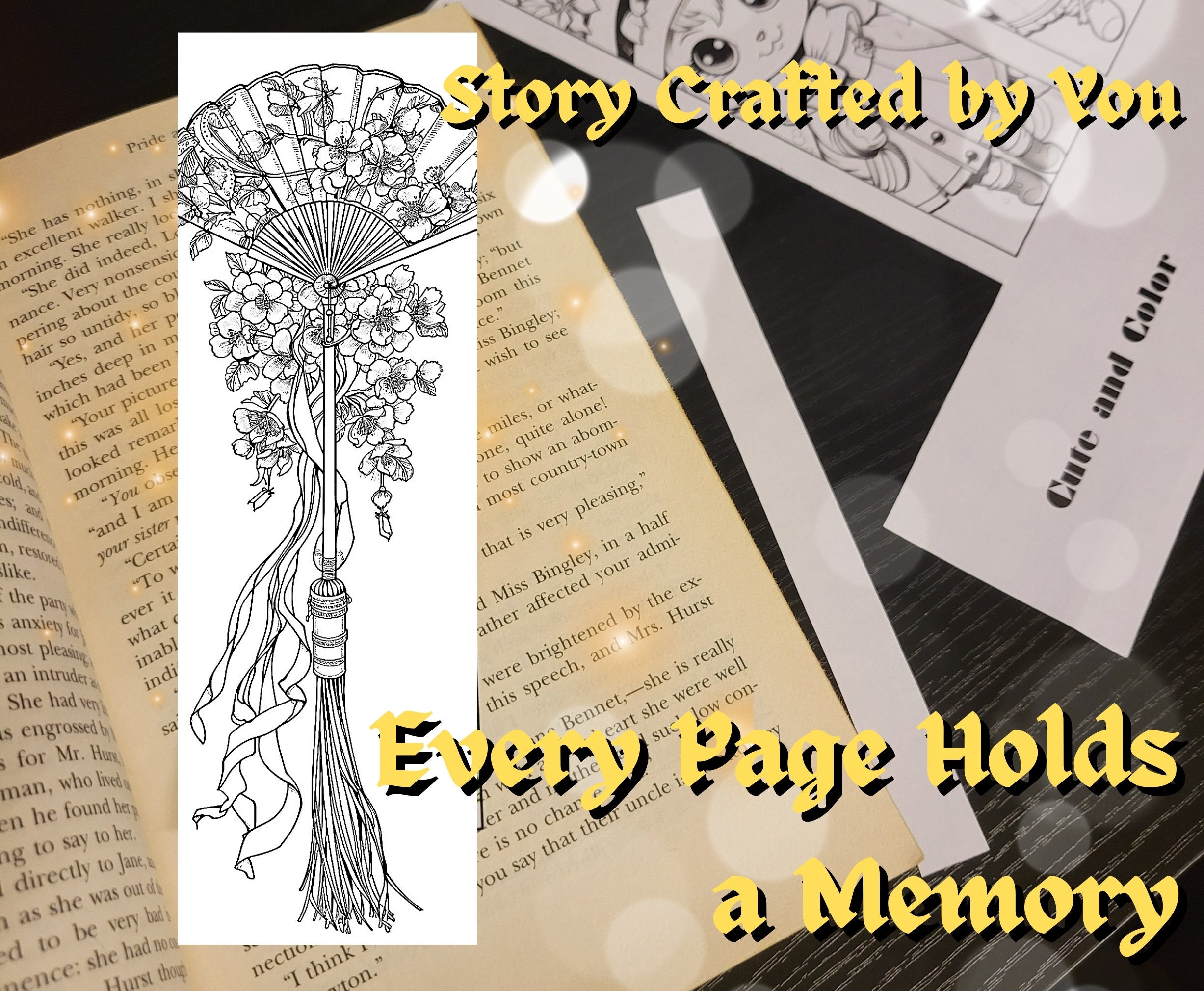 Korean Fan Mandala Coloring Bookmarks , South Asian Colouring Book Mark ...