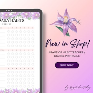 Floral Minimalist Daily Planner Printable , Digital Daily Undated ...