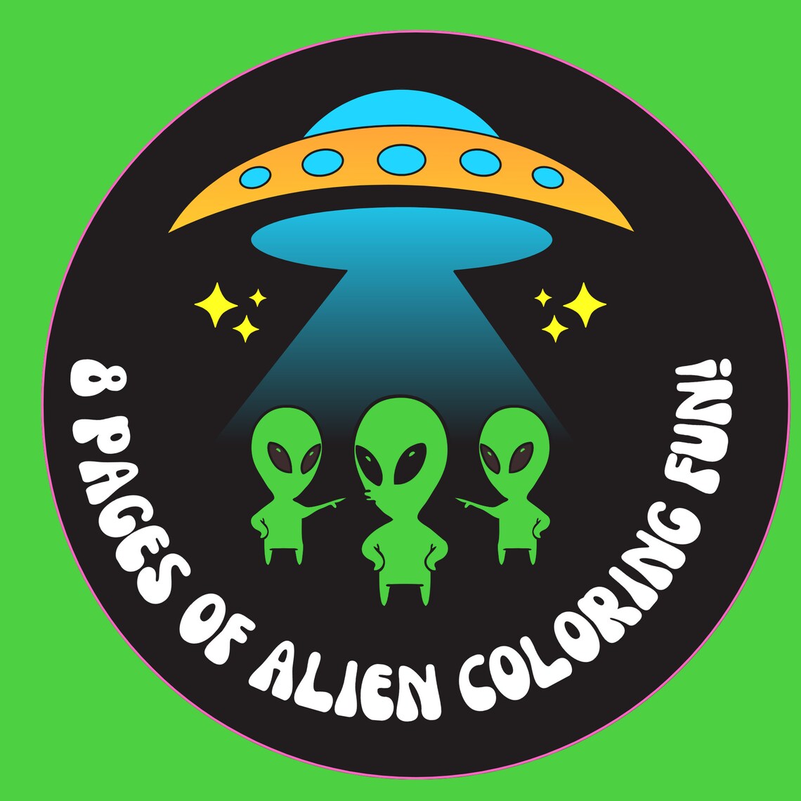 Alien Coloring Printable Coloring Book - Etsy