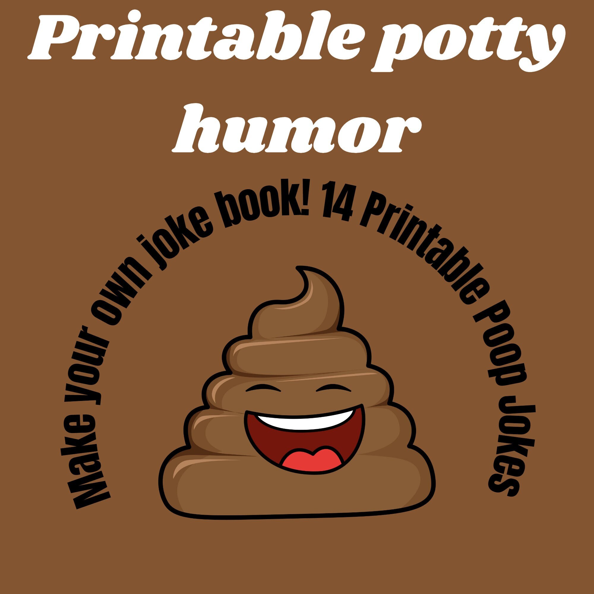 Printable Poop Joke Book 14 Pages of Potty Humor - Etsy