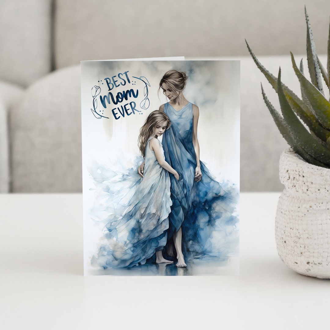 Best Mom Ever Printable Card for Mother's Day Digital Download Card for ...