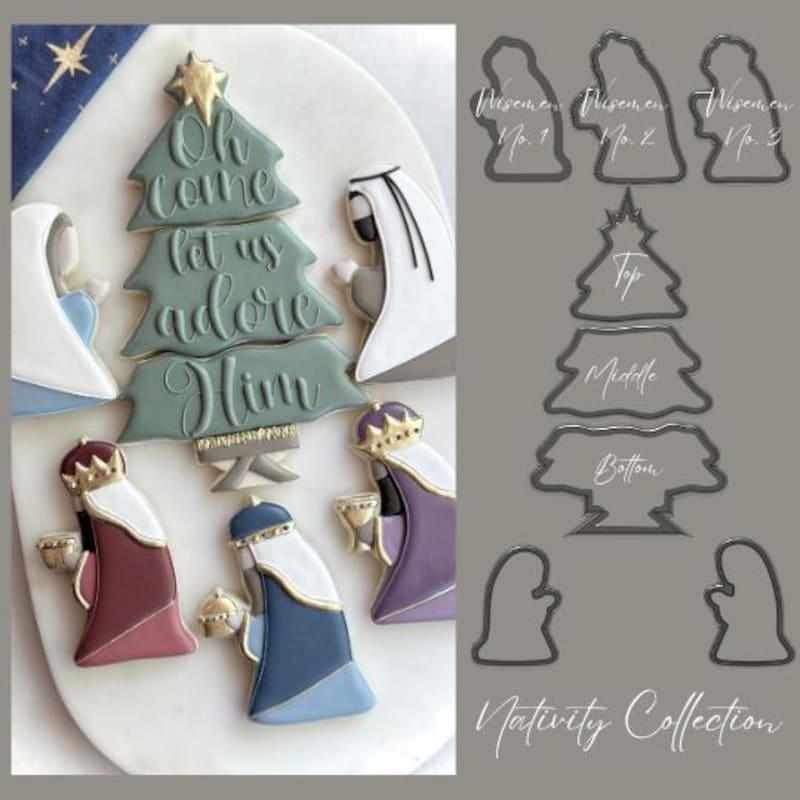 Nativity Cookie Cutter Set - Etsy