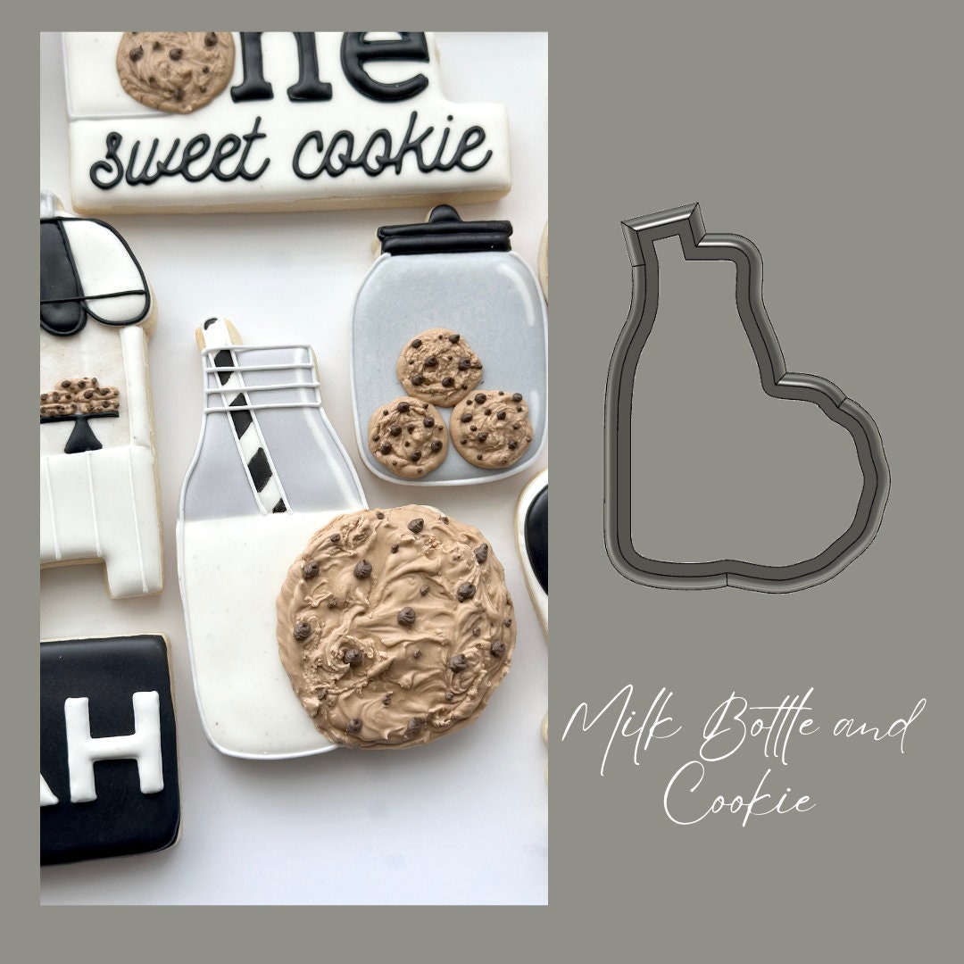 Milk Bottle and Cookie - STL File - Etsy
