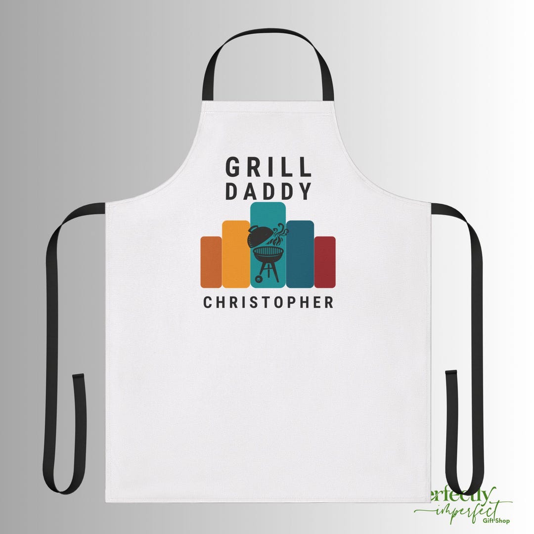 Personalized Grill Daddy Apron: Cooking Apron, Chef Gift, BBQ Accessory ...