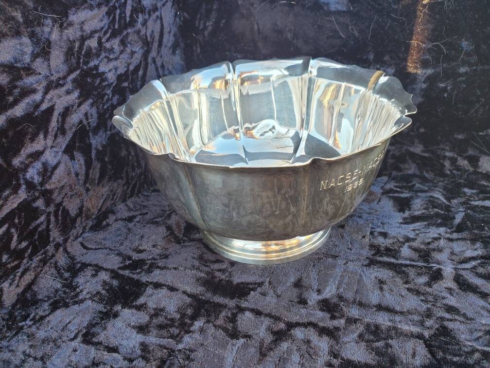 Vintage Fisher Silversmiths Silver Bowl 7.5 Wide, 4 Tall, Solid 925 ...