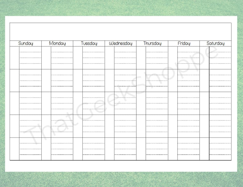 Printable Paycheck Budget & Calendar - Etsy