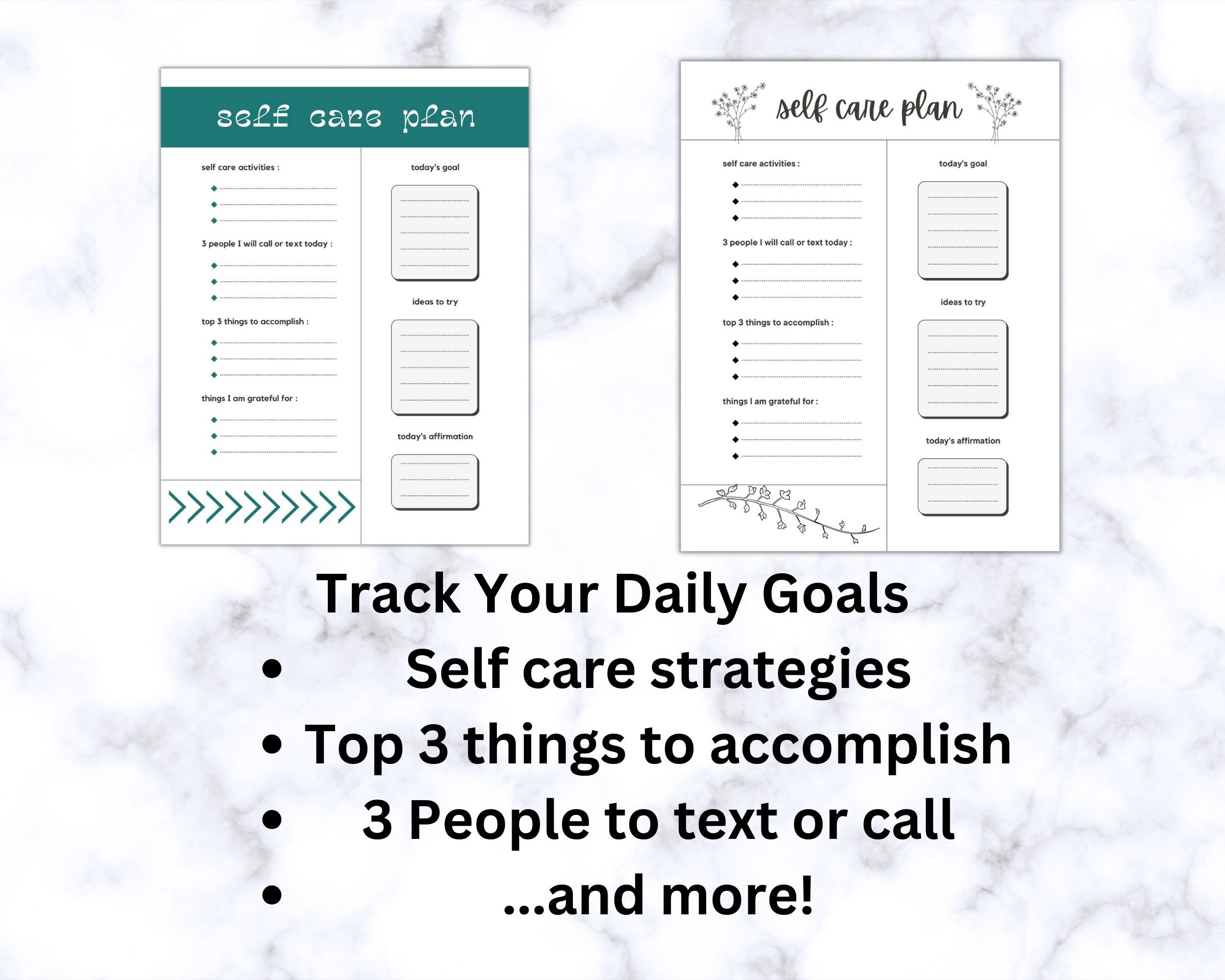 Self-care Planner, Printable PDF, Daily Tracker, Self Care Plan - Etsy