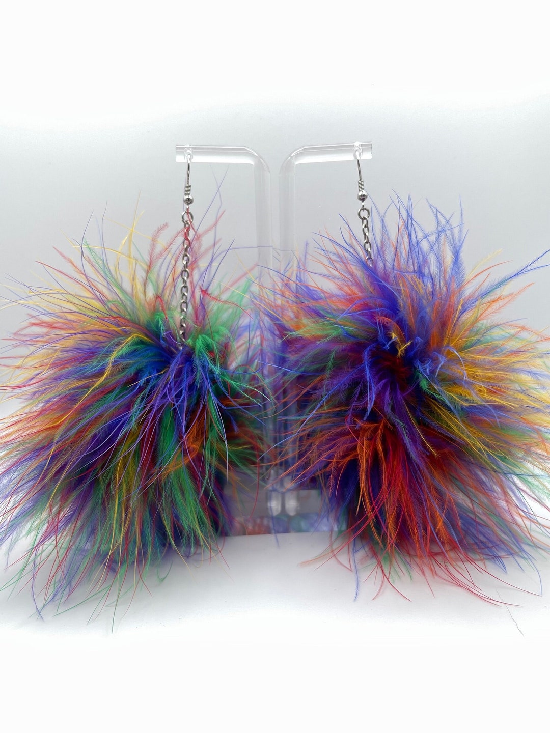 Fluff Earrings - Etsy