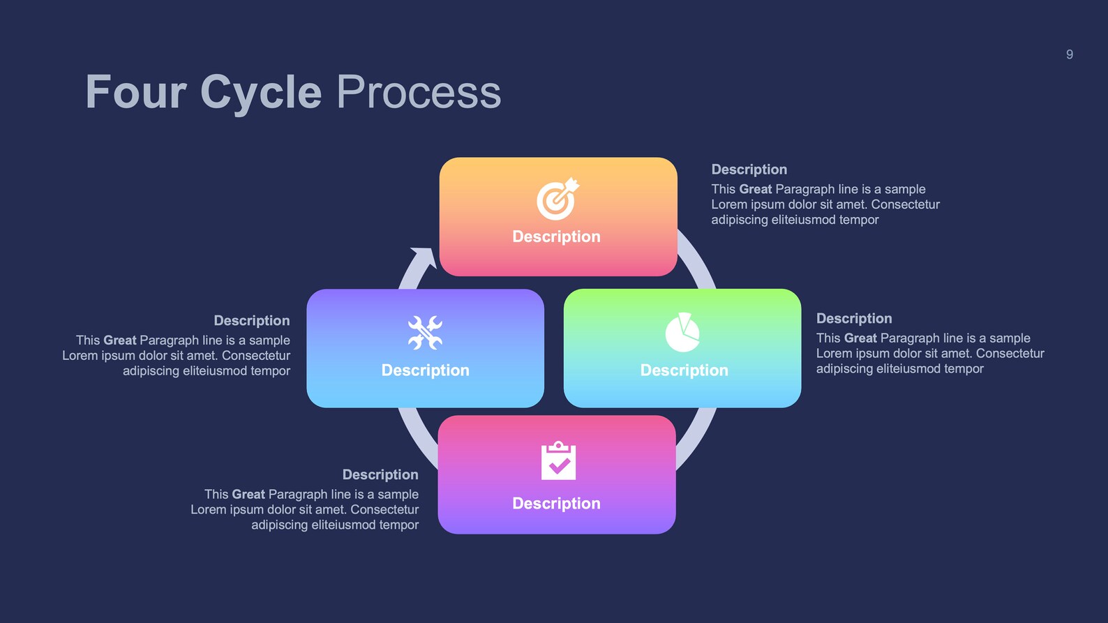 23 Cycle or Process Inforgraphic Powerpoint Templates-fully - Etsy