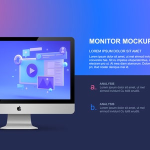 23 Laptop and Monitor Mockup Powerpoint Templates-fully Edit - Etsy