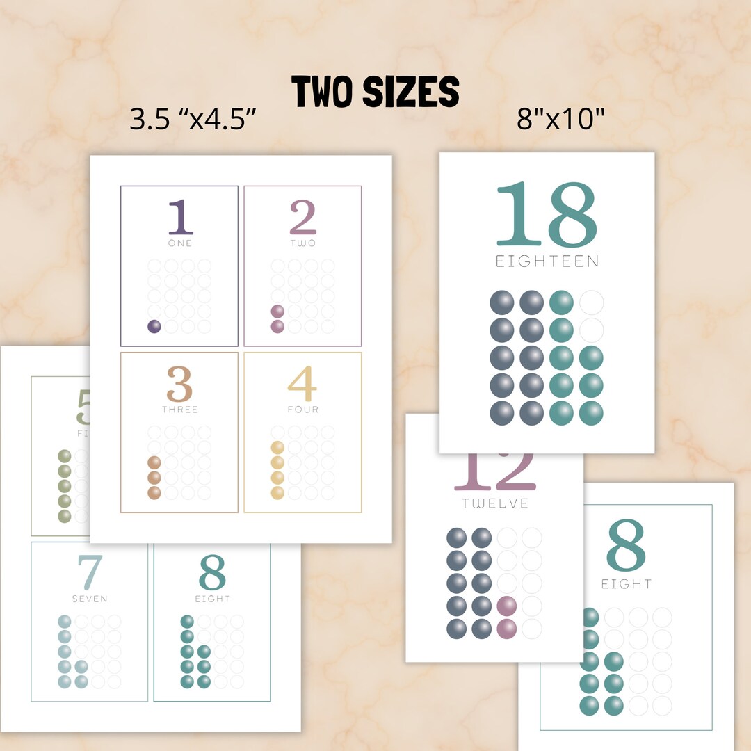 Count to 20 Numbers ,number Cards 1-20,learning Counting,printable ...