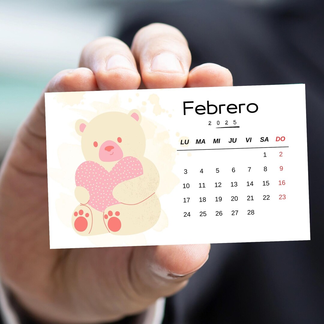 2025 Mini Calendario , Tarjetas De Calendario De Bolsillo Súper ...