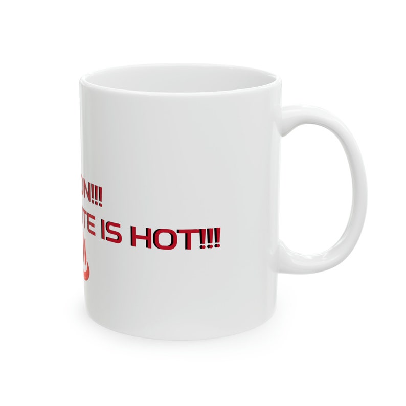 Caution Hot Chocolate is Hot Emoji Ceramic Mug, 11oz - Etsy