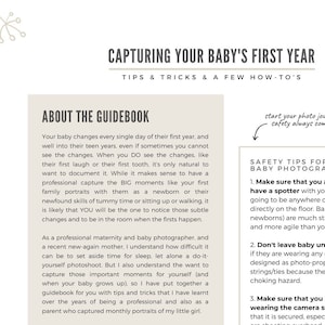 DIY Baby Photography How to Guide Tutorial (PDF) for Tips on Taking ...