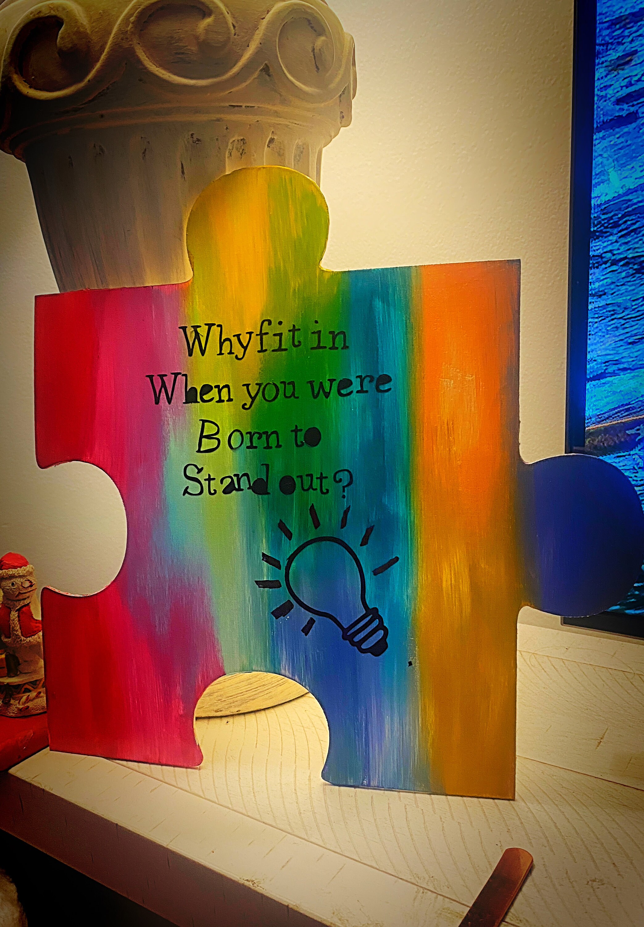 Autism Awareness Puzzle Piece, Autism Decor, Autism Pride Decor, Autism ...