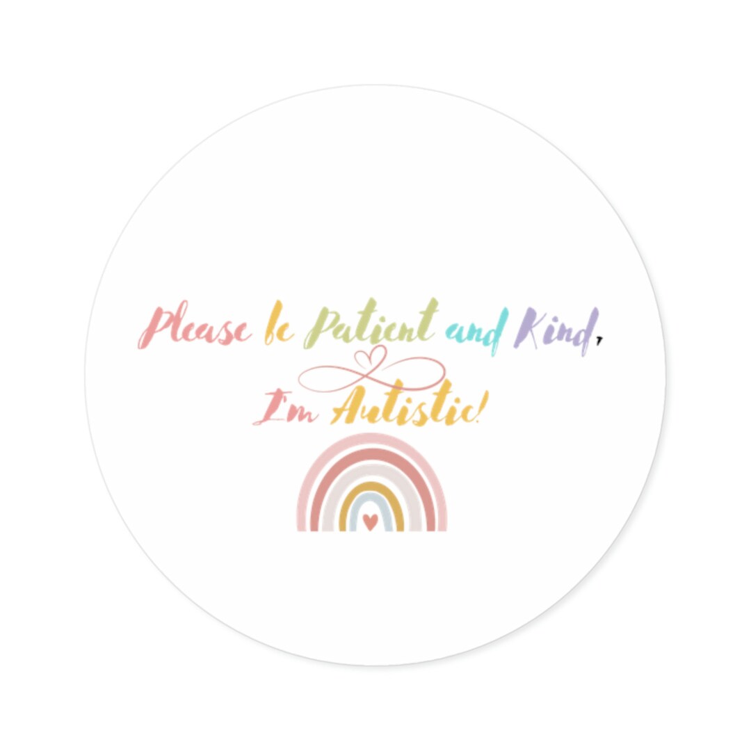 Printable PNG Autism Round Stickers Autism Decal Autism - Etsy
