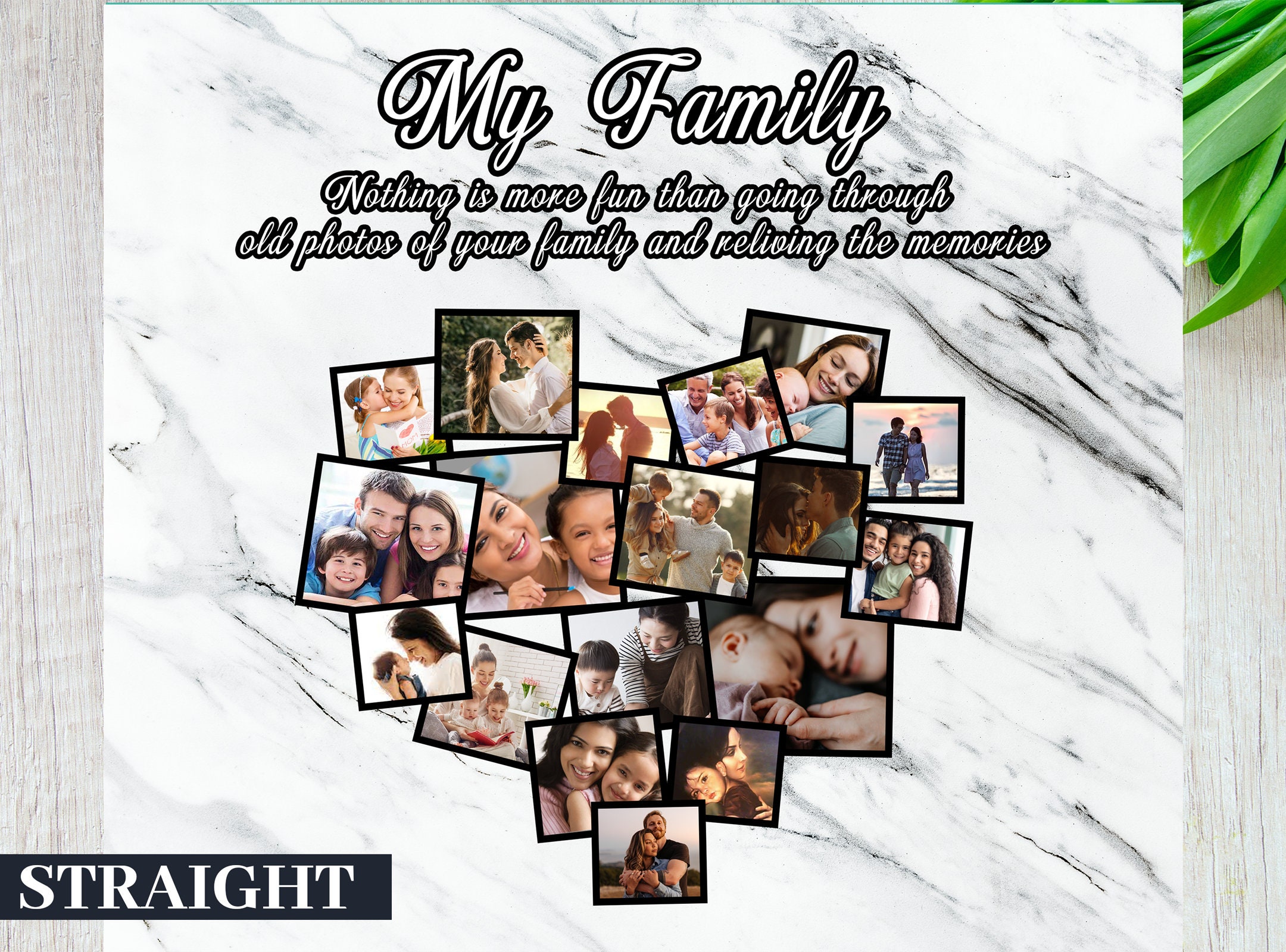 FAMILY PHOTO COLLAGE Family Photo Template, Digital Photo Tumbler ...