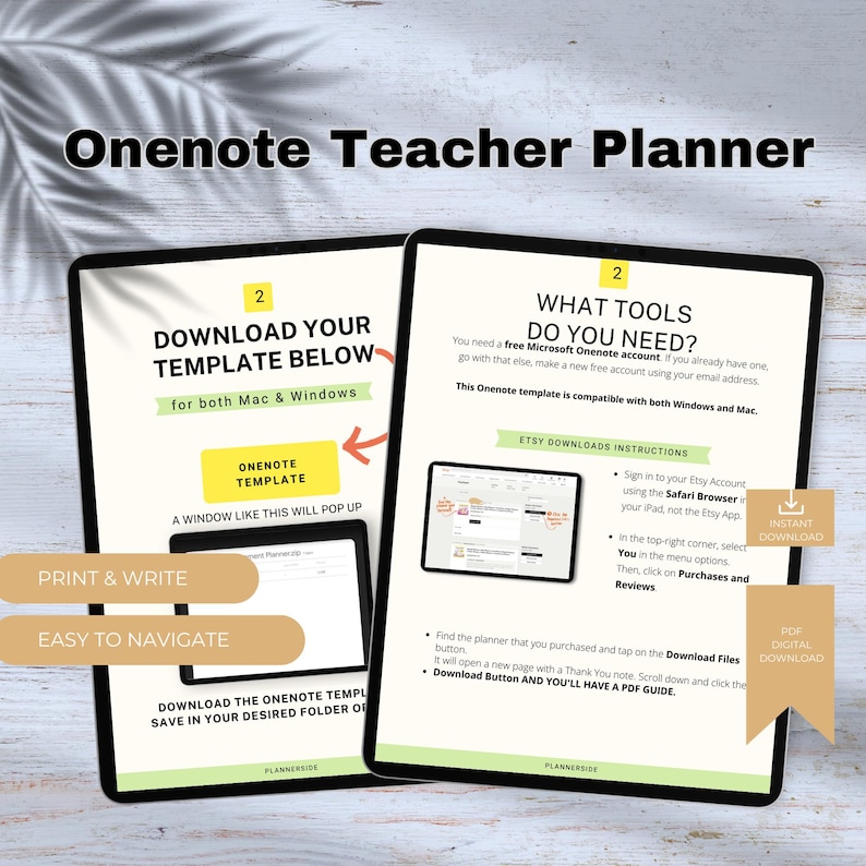 Onenote Teacher Planner | One Note Planner | Teacher Notebook | Rainbow ...