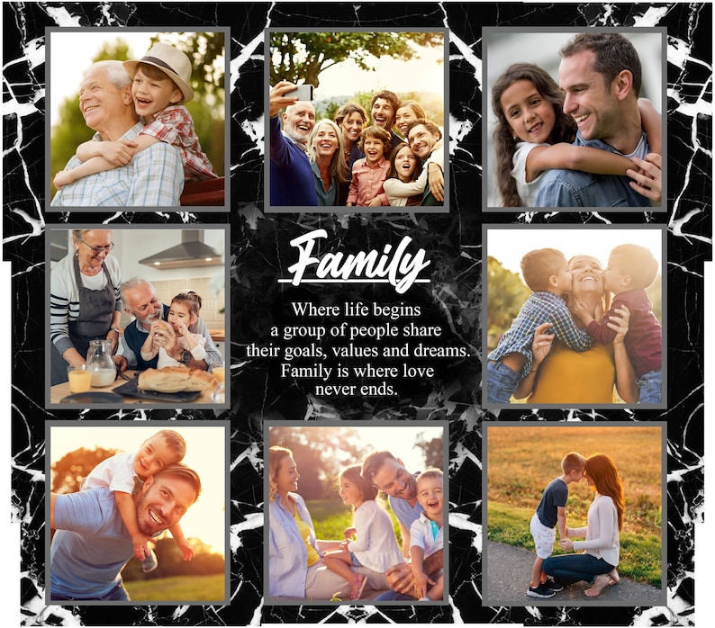 FAMILY PHOTO COLLAGE Family Photo Template, Download Photo Template ...