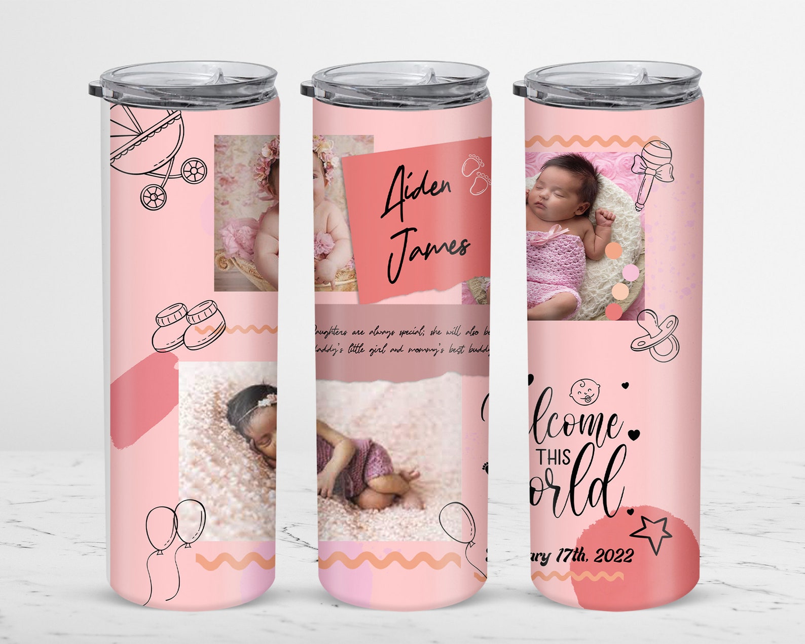 BABY BORN TEMPLATE Welcome Baby Photo Wrap Template, Downloadable ...