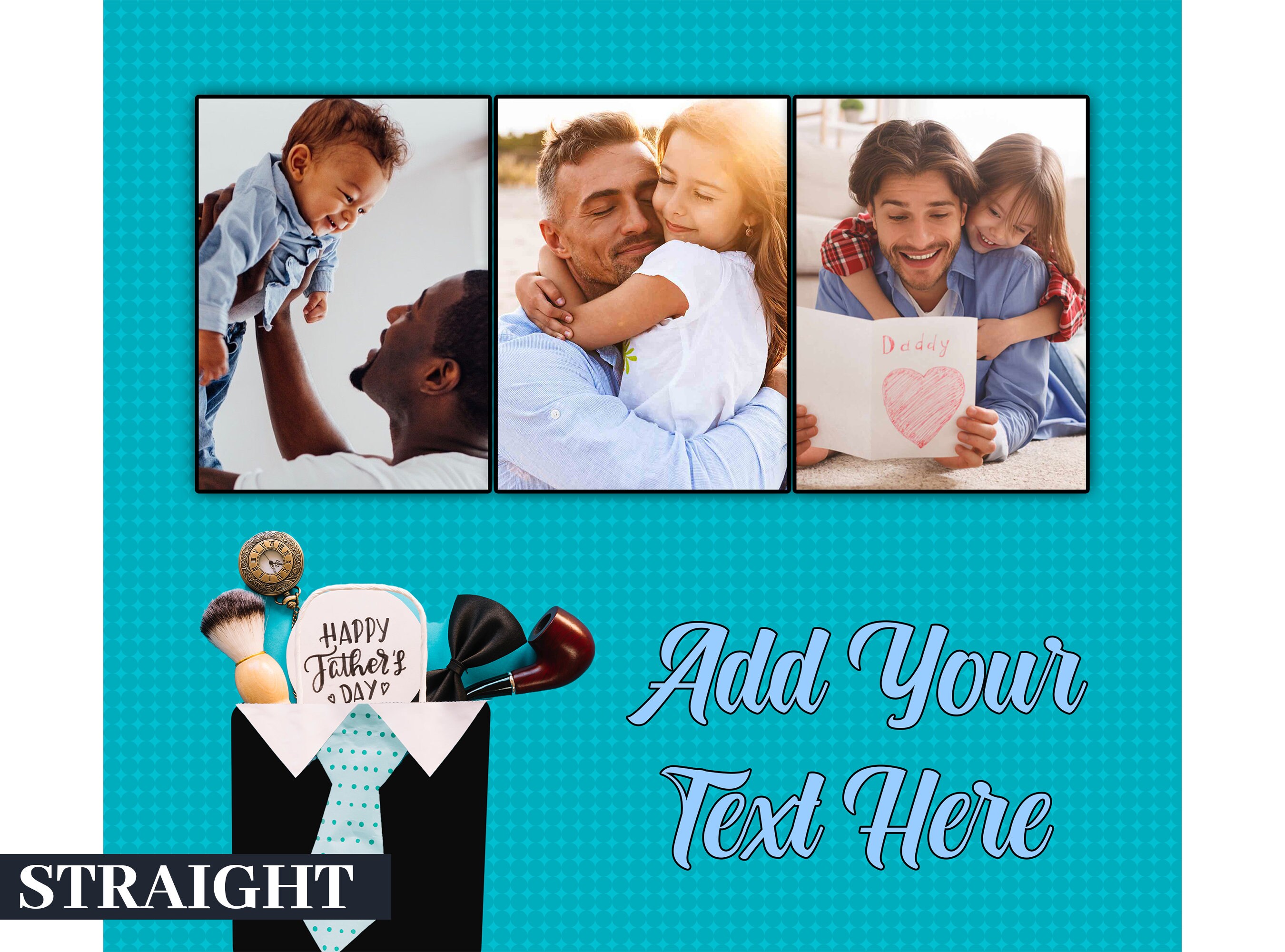 FATHER DAY TEMPLATE Father's Day Add Text Photo Template, Digital Photo ...