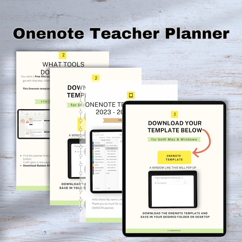 Onenote Teacher Planner | One Note Planner | Teacher Notebook | Rainbow ...