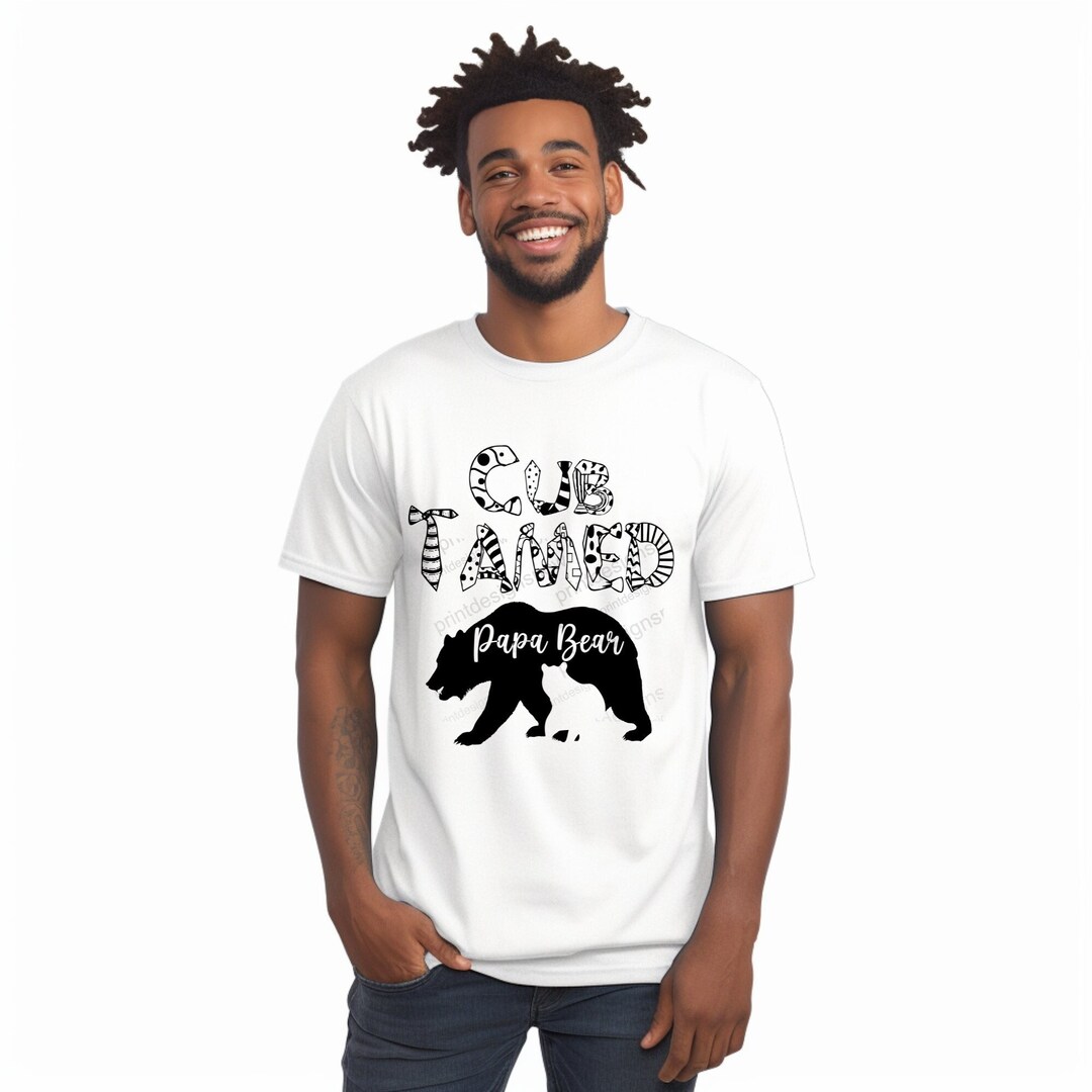 Cub Tamed Papa Bear T-shirt, Father's Day Shirt, Blessed Papa Shirts ...