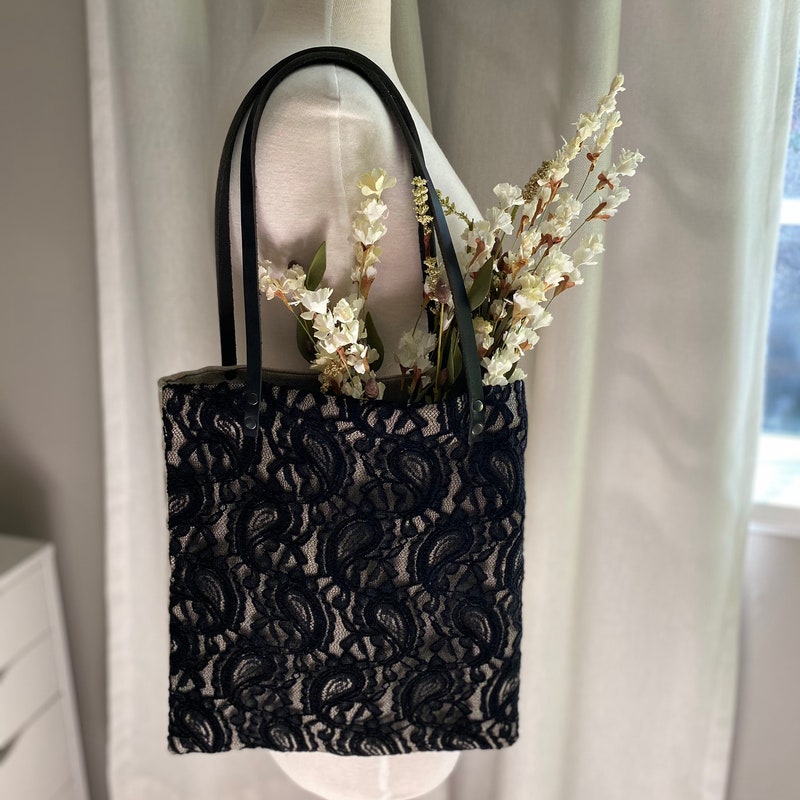 Lace Tote Bag - Etsy