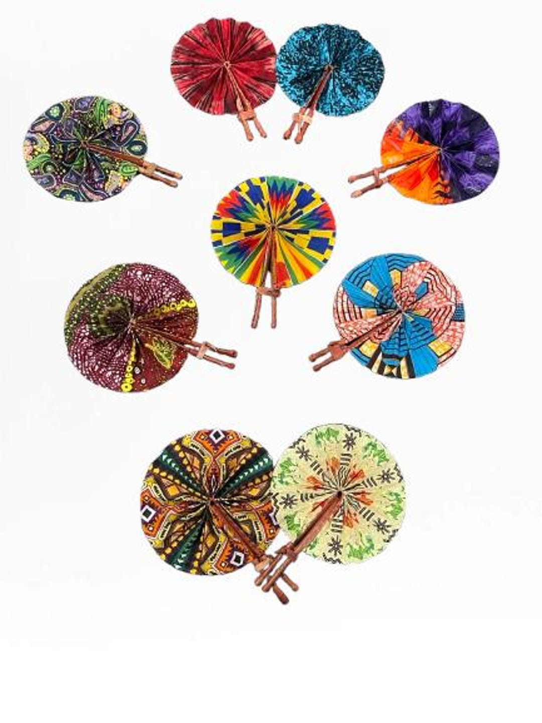 African Woven Folding Fans - Etsy