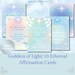 Goddess of Light: 10 Printable & Digital Affirmation Cards – Ethereal ...
