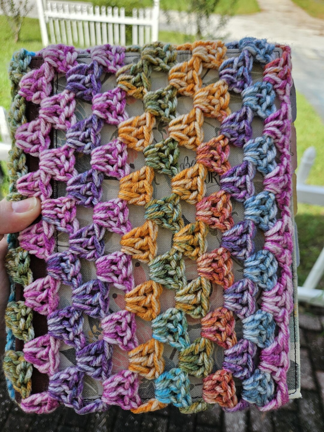 Handmade Granny Square Bible Sleeve: Crochet Book Cover - Etsy