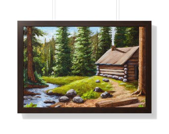 Vintage Cabin Poster - Etsy