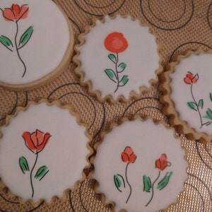 Rose Theme Sugar Cookie Set - Etsy