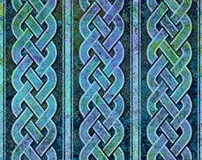 Celtic Roots Stonehenge Fabric Stripe Knots Navy Multi Northcott Quilt ...