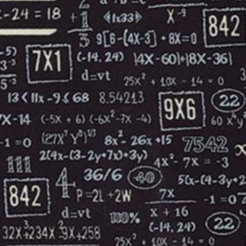 Math Fabric - Etsy