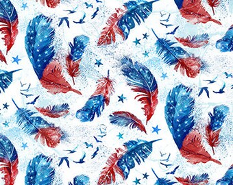 Fabric PANEL Patriot USA American Flag Stars Stripes Eagle Panel ...