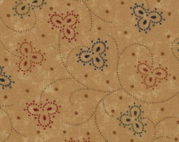 Fabric Colored Tri-loop Swirls Tan Harvest Moon Collection Kansas ...