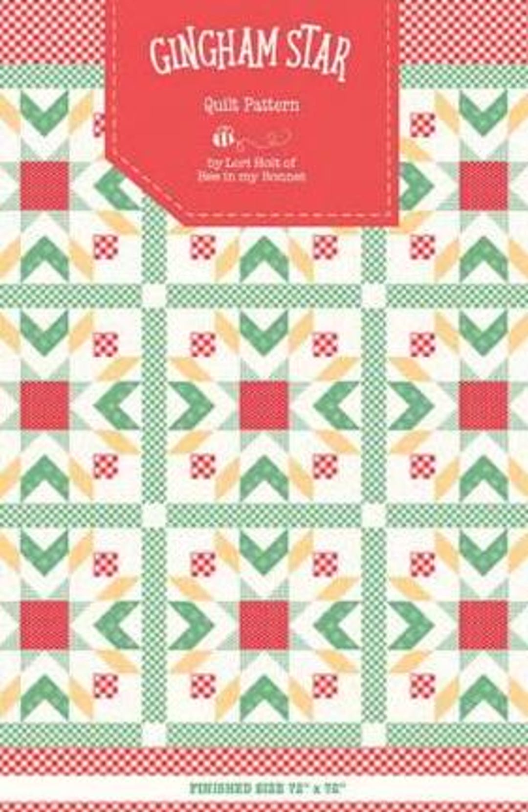 Quilt Pattern Gingham Star by Lori Holt Finished Size 72" by 72" - Etsy