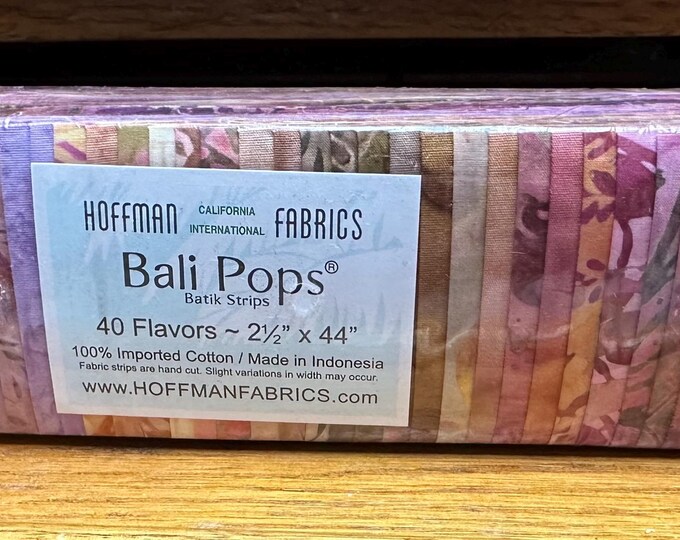 Batik Jellyroll Fabric Cherry Bali Pop 40 Precut 2.5” X 44" Inch Strip ...