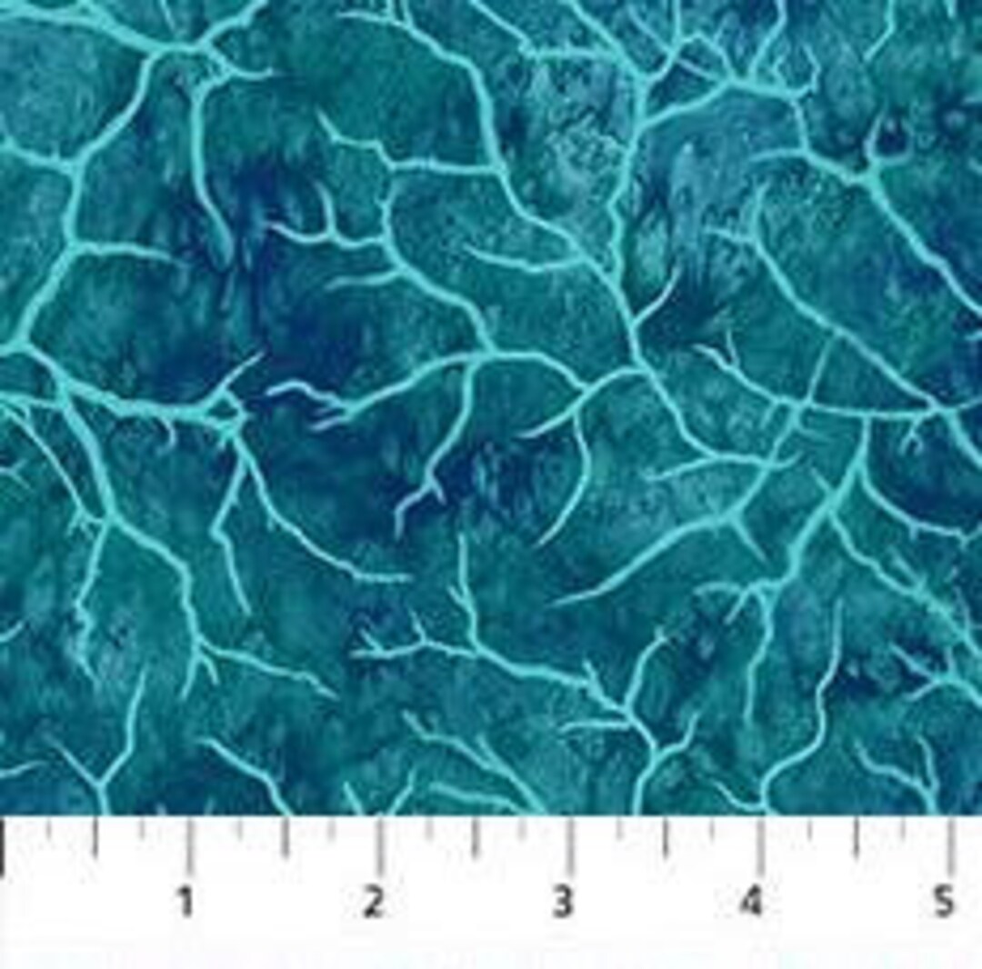 Fabric Twig Texture Teal Creation Collection Northcott Quilt Cotton ...