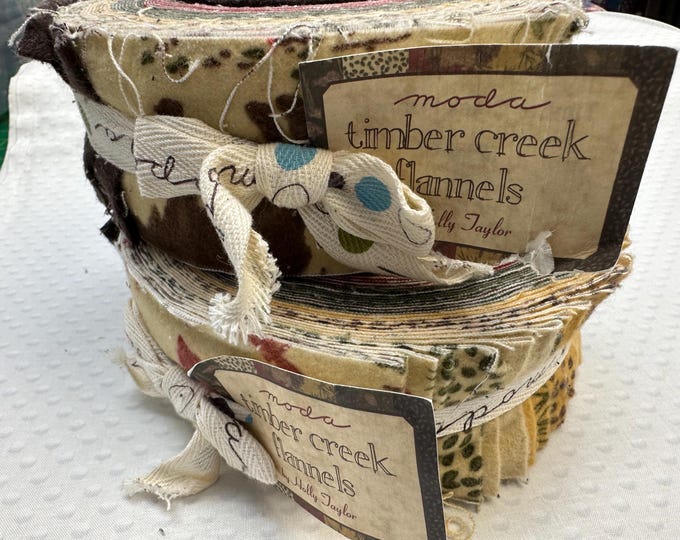 Flannel Jelly Roll Timber Creek 40-2.5 Inch by 44 Inch Strips Holly ...