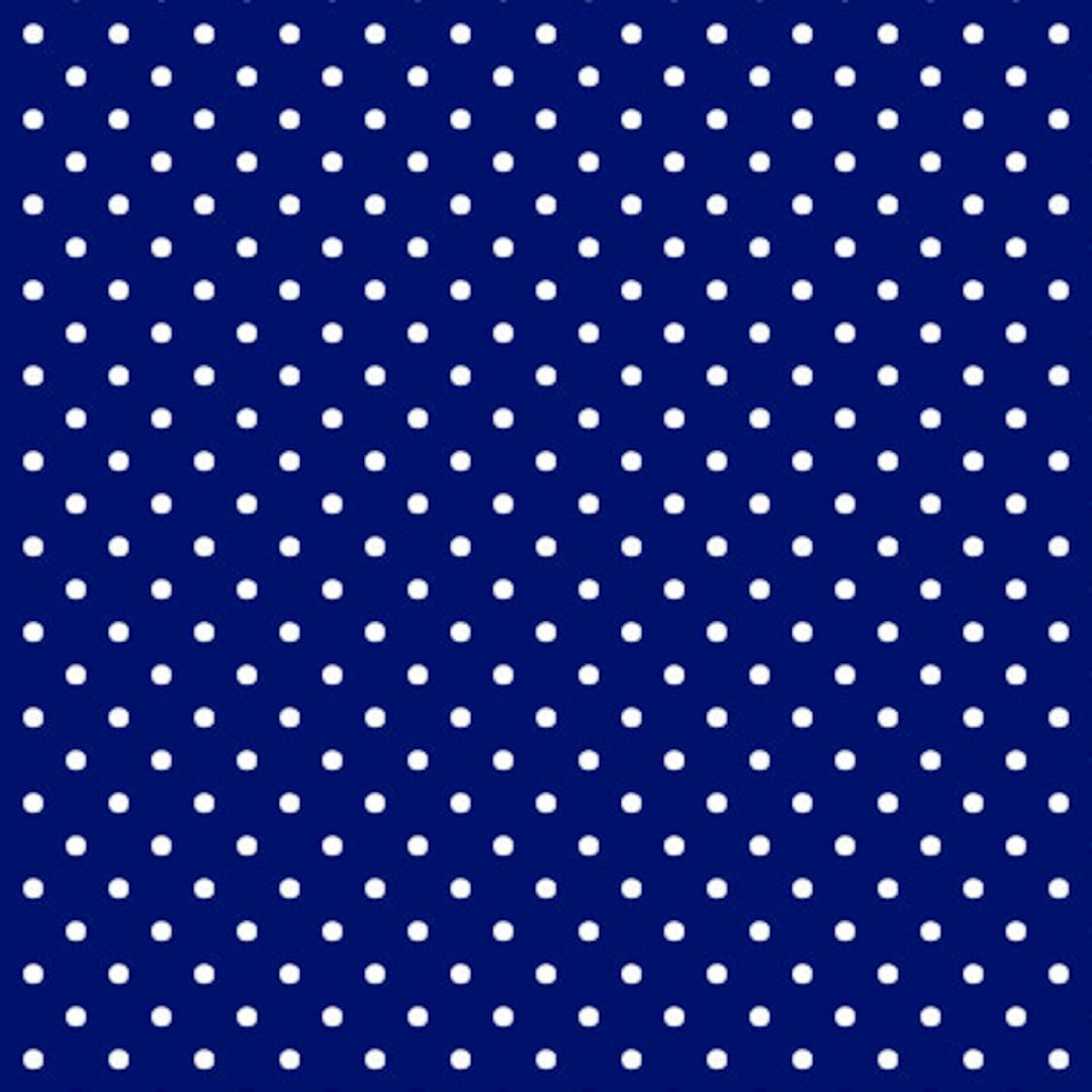 Fabric White Dots on Navy Blue Quilt Cotton QT Fabrics Yardage 28891-N ...