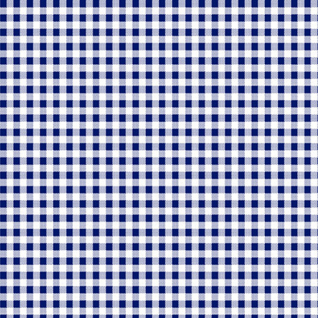 Fabric Navy Blue White Gingham Check Quilt Cotton QT Fabrics Yardage ...