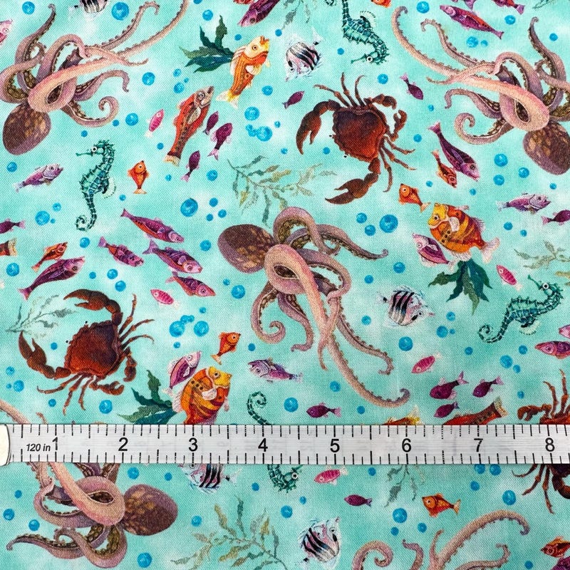 Octopus Print Fabric - Etsy