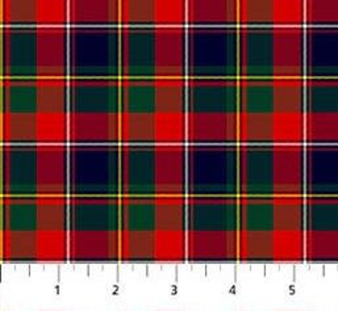 Fabric Yarn Dye Flannel Tartan Traditions Woven Plaid Red Quilt Cotton ...