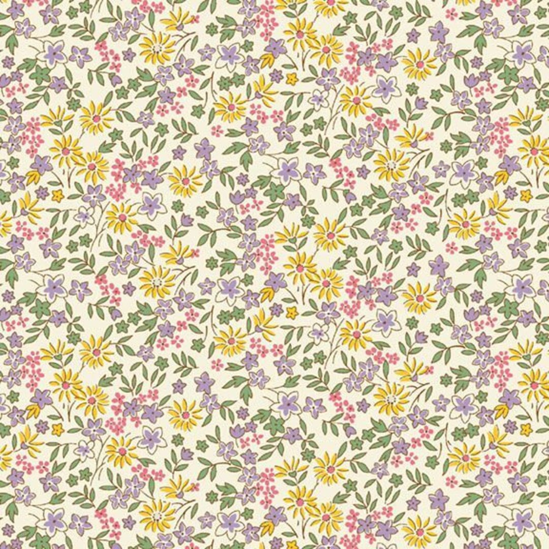 Wideback Fabric Aunt Grace Calico Flowers 30's 108 Inch Wide Marcus ...