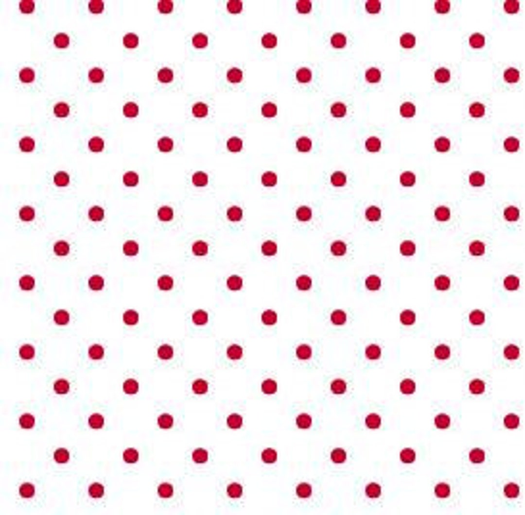 Fabric Red Dots on White Quilt Cotton QT Fabrics Yardage 28891-ZR - Etsy