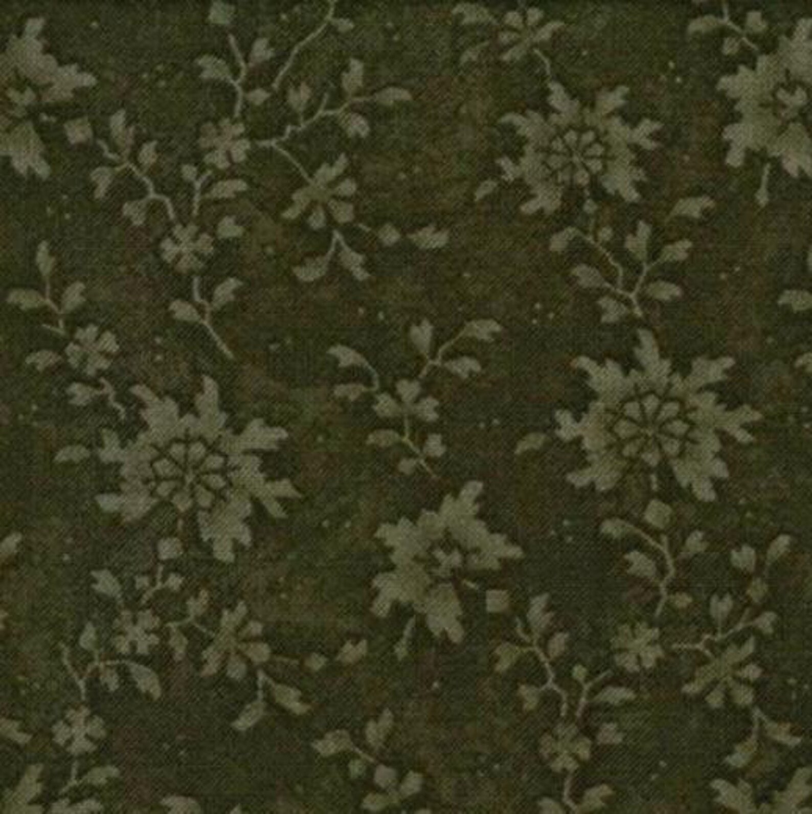 Primitive Flowers Fabric Green Kansas Troubles Moda Quilt Cotton 9306 ...