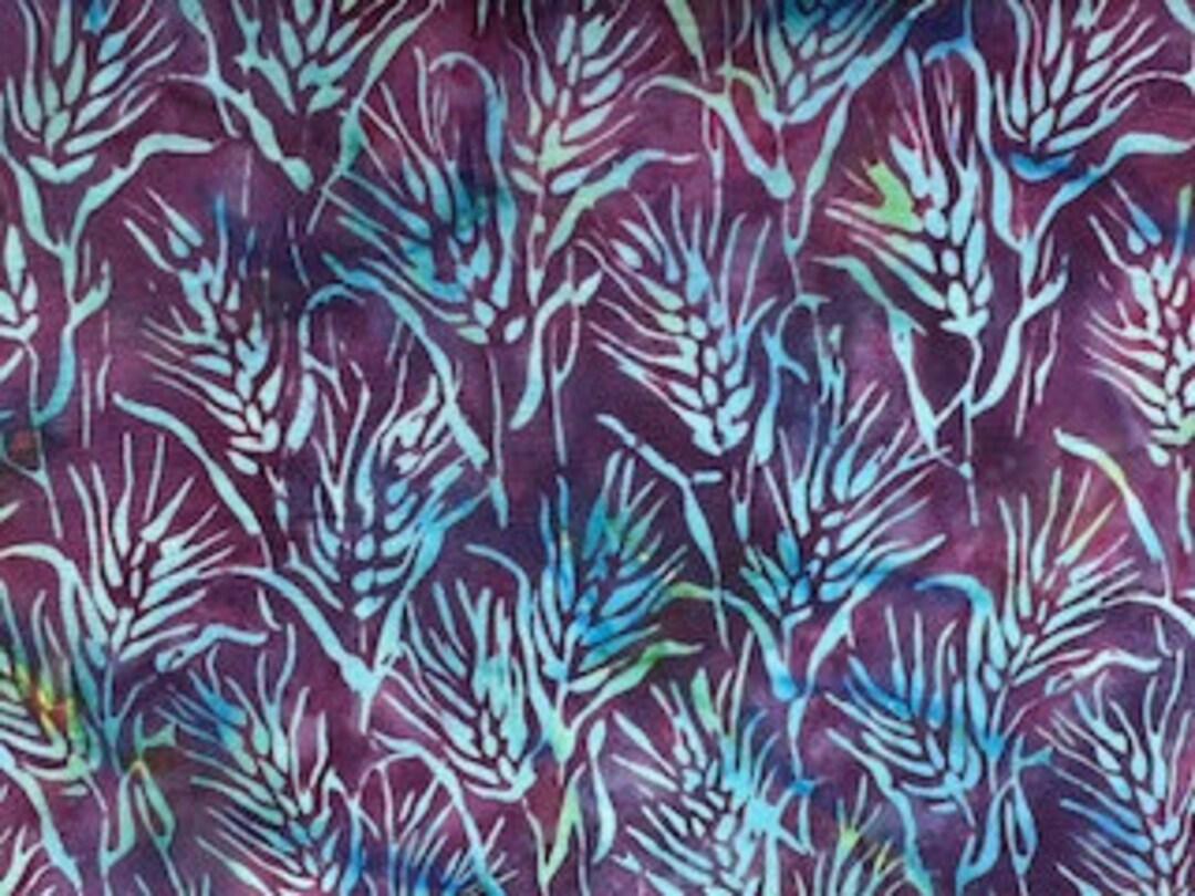 BATIK Fabric Wheat Purple BATIKS Cotton Quilt Fabric Island Batik ...