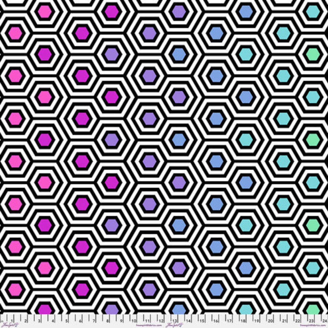 SALE! Wideback Fabric Tula True Colors Rainbow Hexy 108 Inch Wide ...